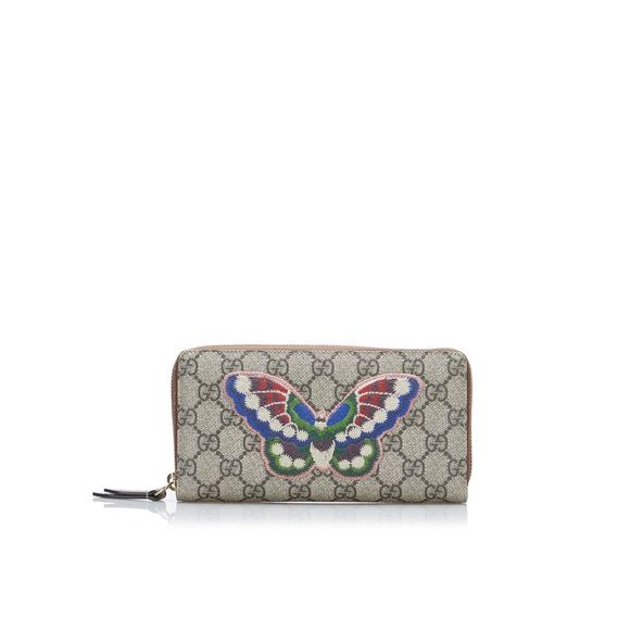 Gucci | Bags | Gucci Gg Supreme Butterfly Embroidered Continental ...